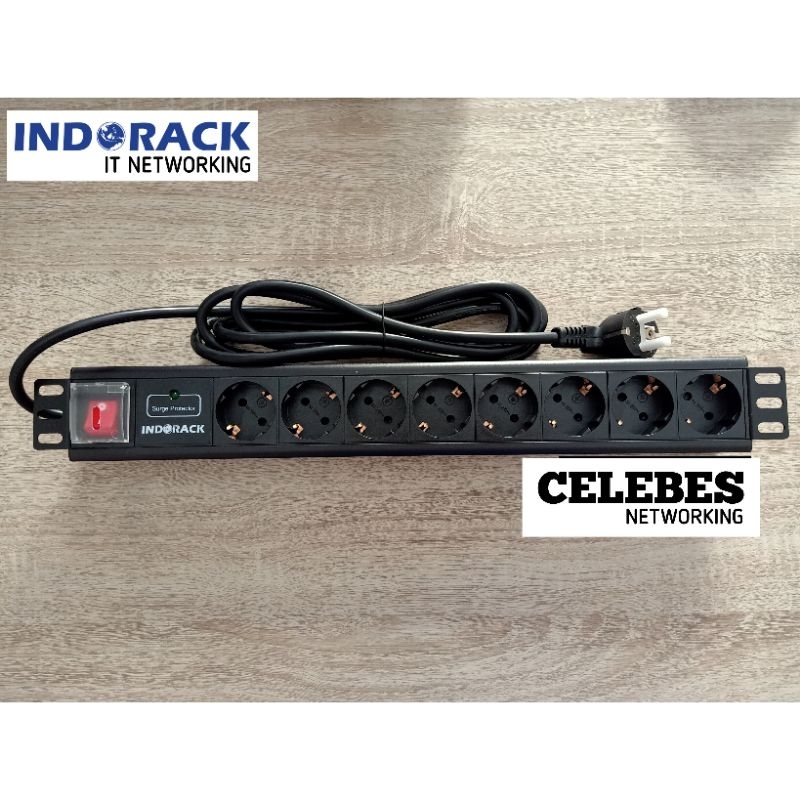 Jual PDU8G PDU INDORACK 8 Outlet 16A Germany Socket Power Distribution ...