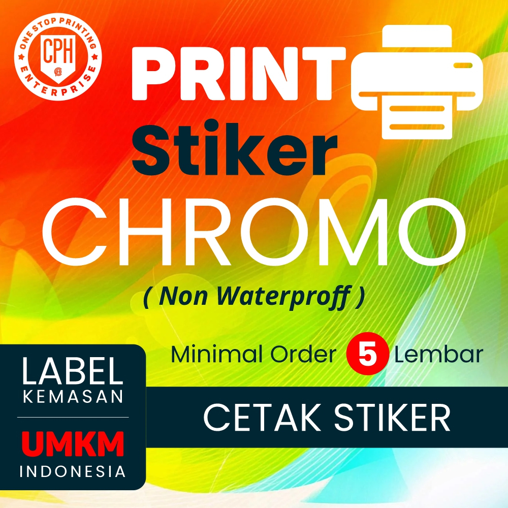 Jual CETAK STIKER CHROMO A3+ UNTUK LABEL KEMASAN / MAKANAN | Shopee ...