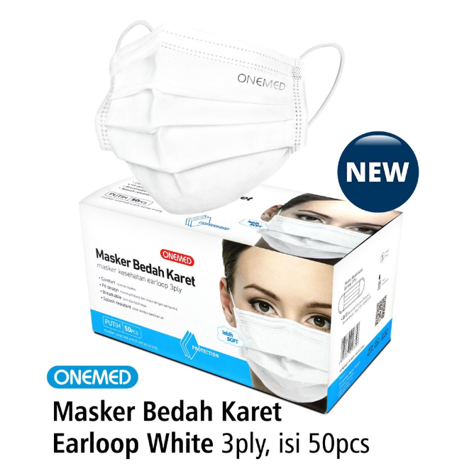 Jual Murah dan Terbatas!! Masker Medis Karet OneMed/ Neo Health Earloop ...
