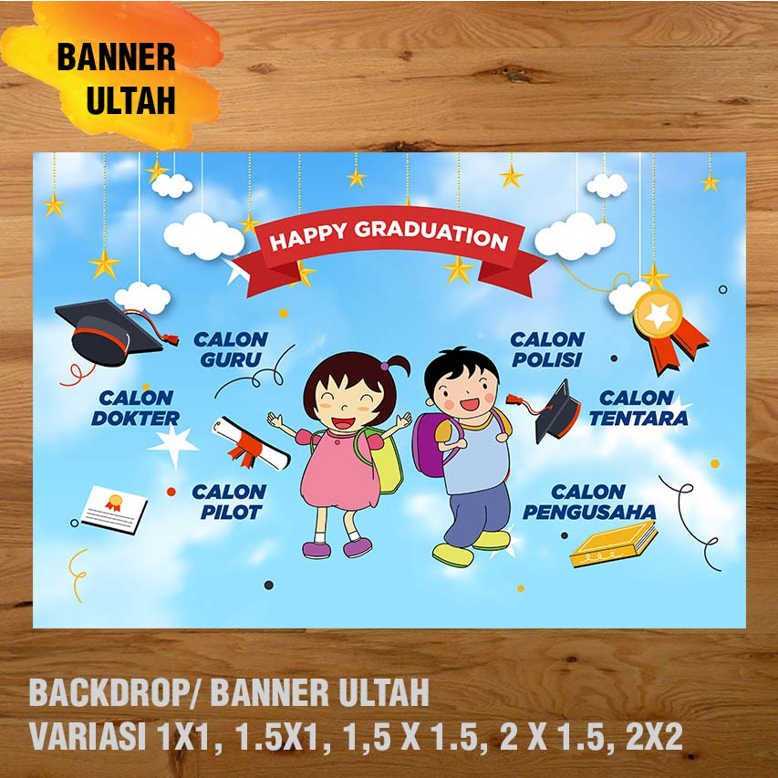 Jual BANNER KELULUSAN/ BACKDROP KELULUSAN / SPANDUK GRADUATION | Shopee ...