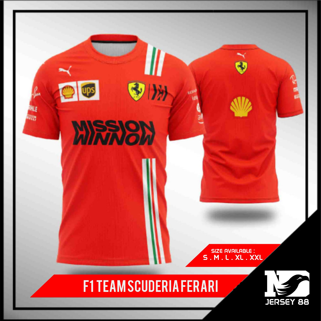 Jual Kaos Baju Jersey F1 Formula One Team Scuderia 2021 Full Print ...