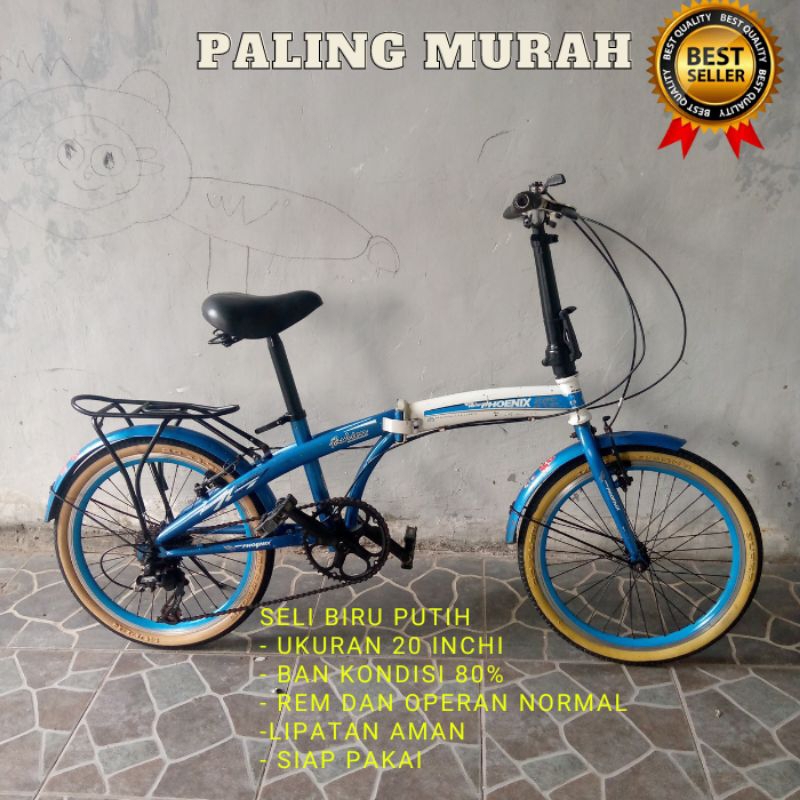 Jual Sepeda lipat 20 inchi anak dewasa cowok second bekas murah siap ...