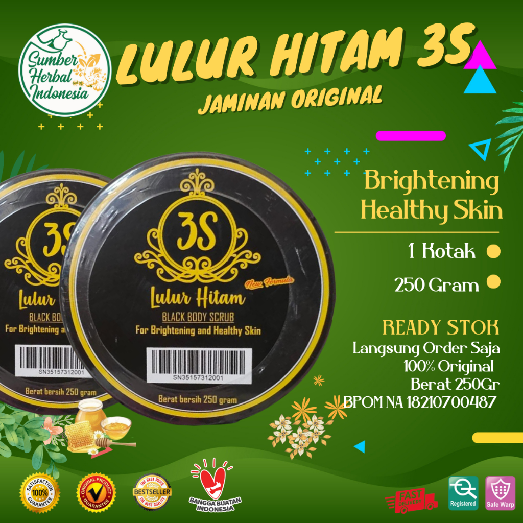 Jual LULUR HITAM 3S LULUR HITAM 3S ORIGINAL BPOM JAMINAN ORIGINAL 100% ...