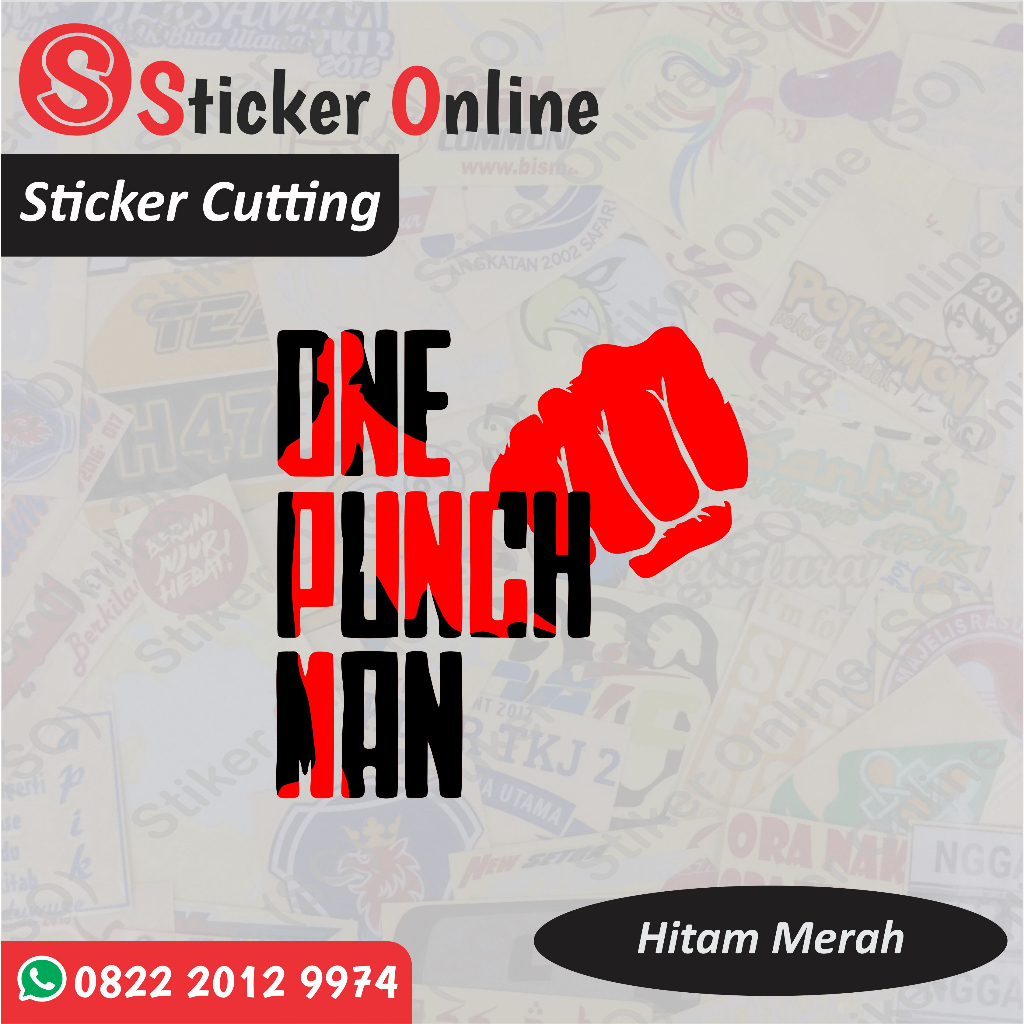 Jual Stiker Saitama One Punch Man | Sticker Cutting Saitama Motor Mobil ...