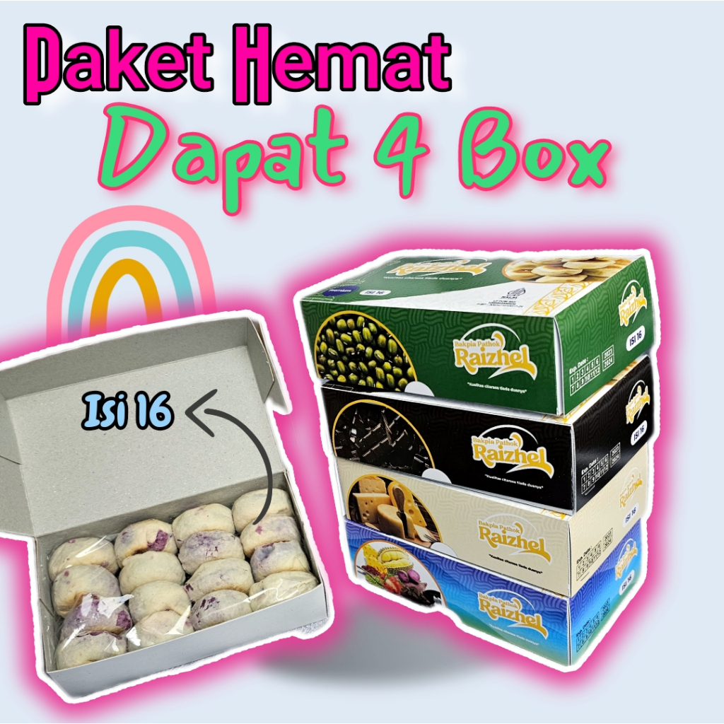 Jual 4 BOX BAKPIA PATHOK RAIZHEL ISI 16 / BOX | Shopee Indonesia