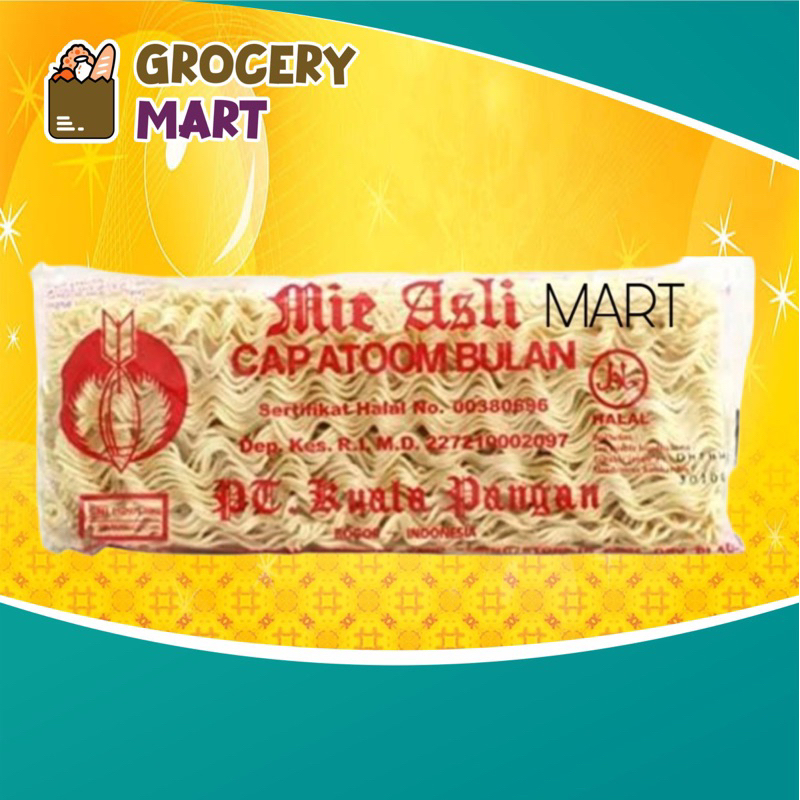 Jual Mie Telor Cap Atoom Bulan 200 gr / Mie Telur Atom / Mi Telor Atom ...