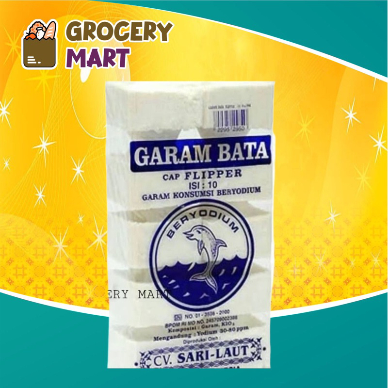 Jual Garam Bata Isi 10 Cap Flipper / Garem Salt 2kg | Shopee Indonesia