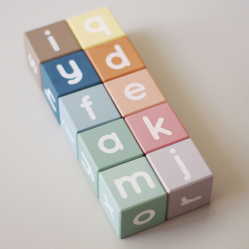 Jual Lettering and Life Colorful Lowercase Alphabet Blocks Wooden Toys ...
