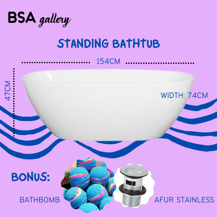 Jual STANDING BATHTUB MARBLE MODEL TOTO / BATHUB MANDI / BATHTUB BAK ...