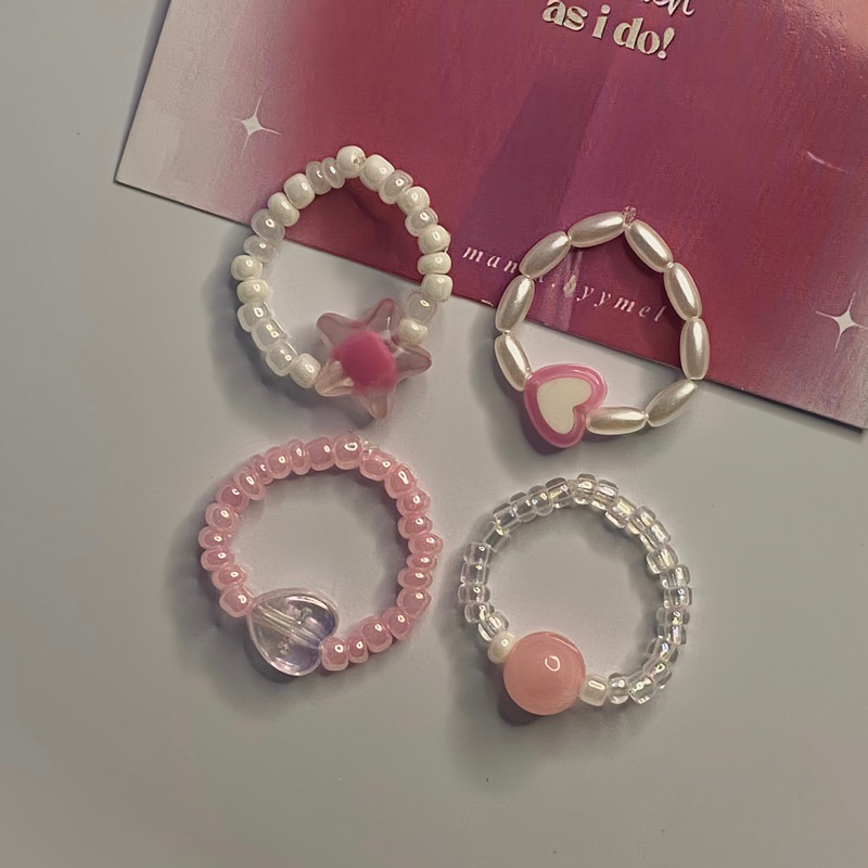 Jual BACA DESKRIPSI‼️BEADS RING | cincin manik-manik | ring | beads ...