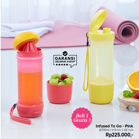Jual PROMO Tupperware Infused To Go 700ml | Shopee Indonesia