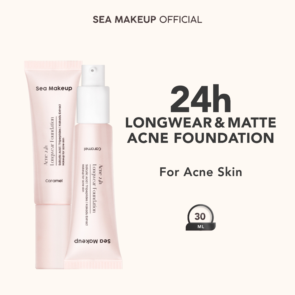 Jual Sea Makeup Acne 24h Longwear Foundation Full Coverage with ...