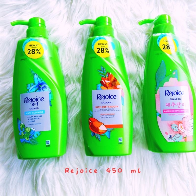 Jual Shampoo Rejoice Jeju rose, Anti Ketombe/dandruff, Rich Soft Smooth 450 ml | Shopee Indonesia