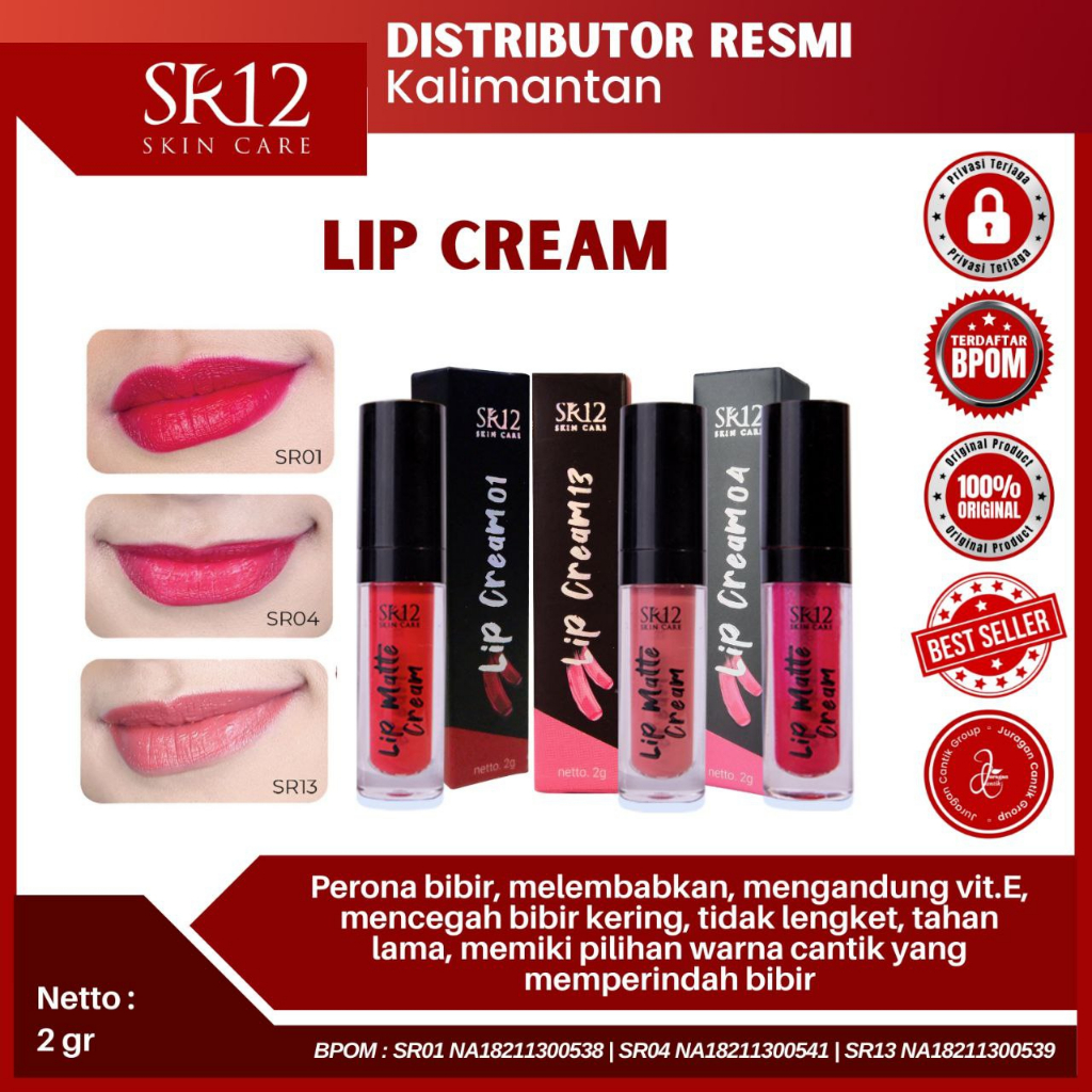 Jual SR12 LIP CREAM MINI 2g TAHAN LAMA WATERPROOF PERONA BIBIR LIPSTICK ...
