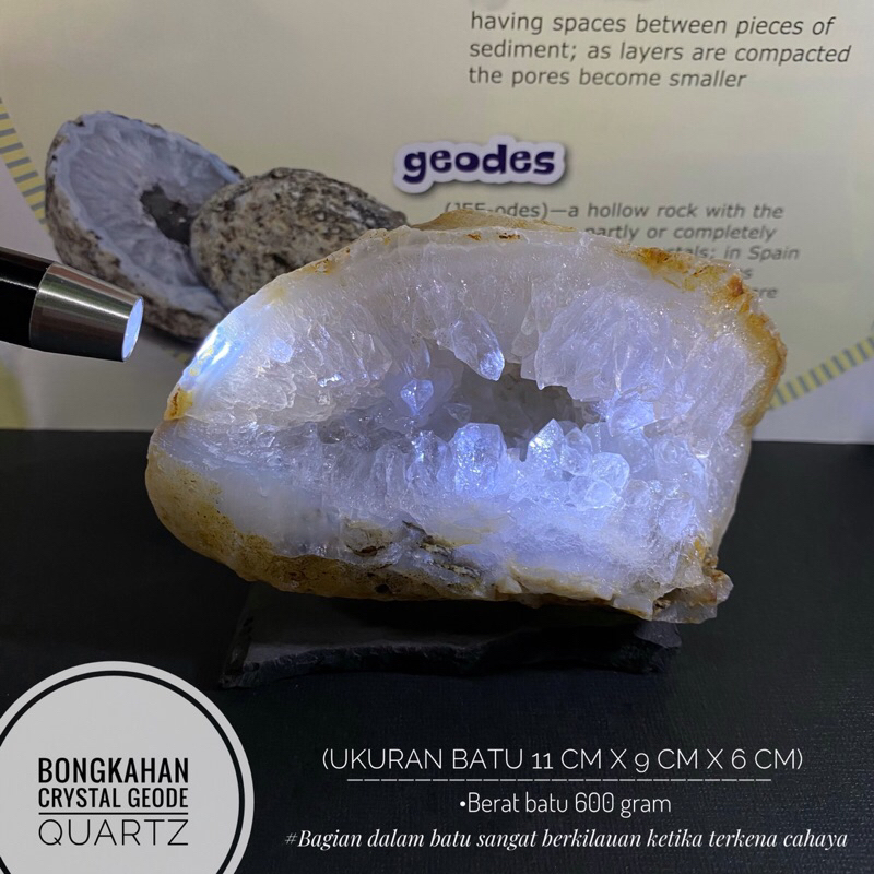 Jual Bongkahan Crystal Geode Quartz L14 atau Batu Kristal Quartz atau ...
