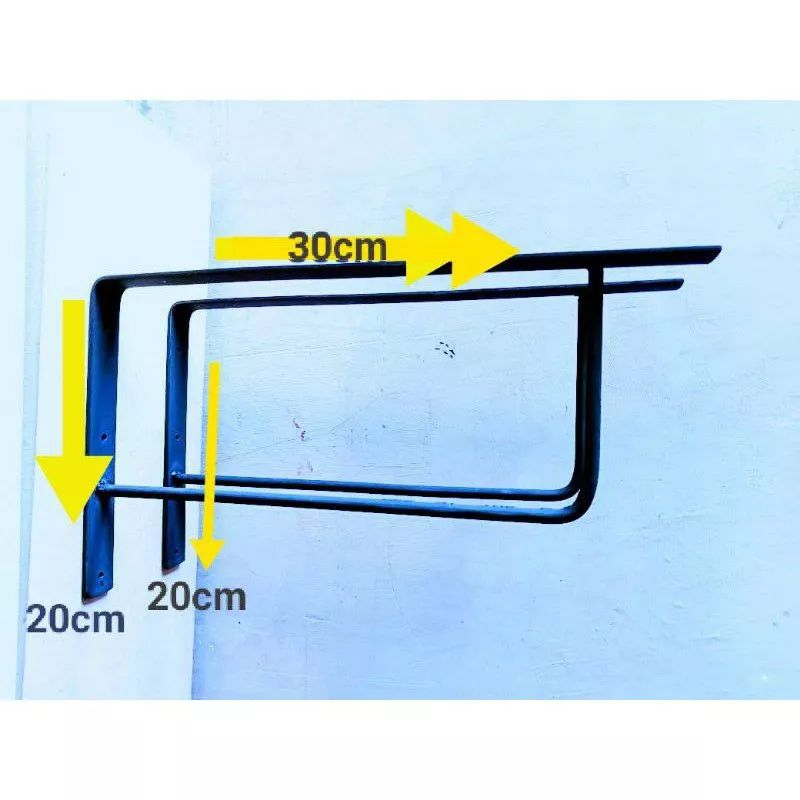 Jual siku Penyangga Rak Dinding Rak Dinding Besi Siku L 30cm×20cm ...