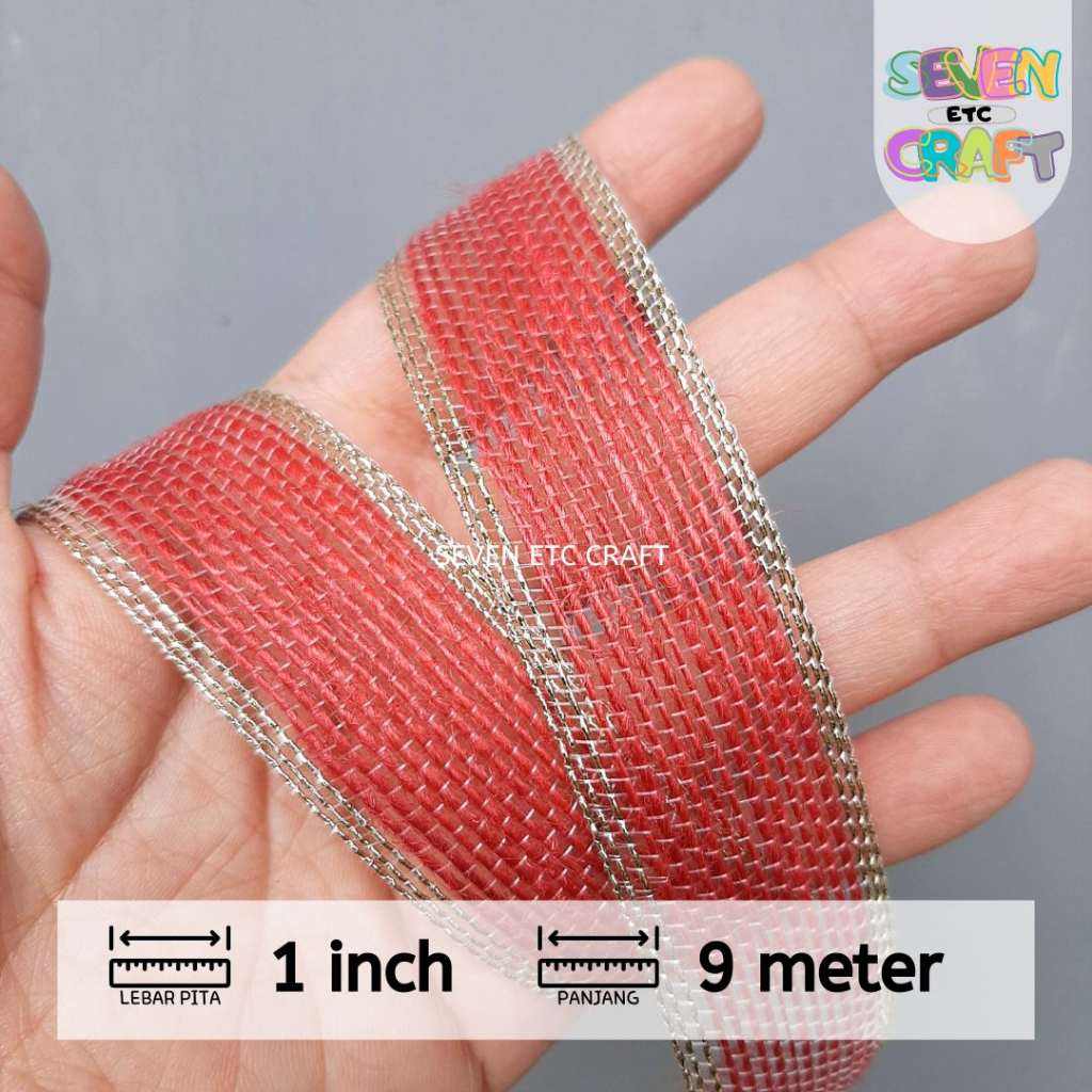 Jual Pita Goni List Emas Perak 1 inch ( 2,5 cm ) | Shopee Indonesia