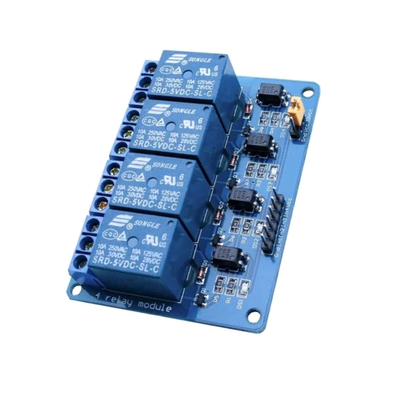 Jual 4 Channel Relay Module 5V Optocoupler - AIFRobotic | Shopee Indonesia