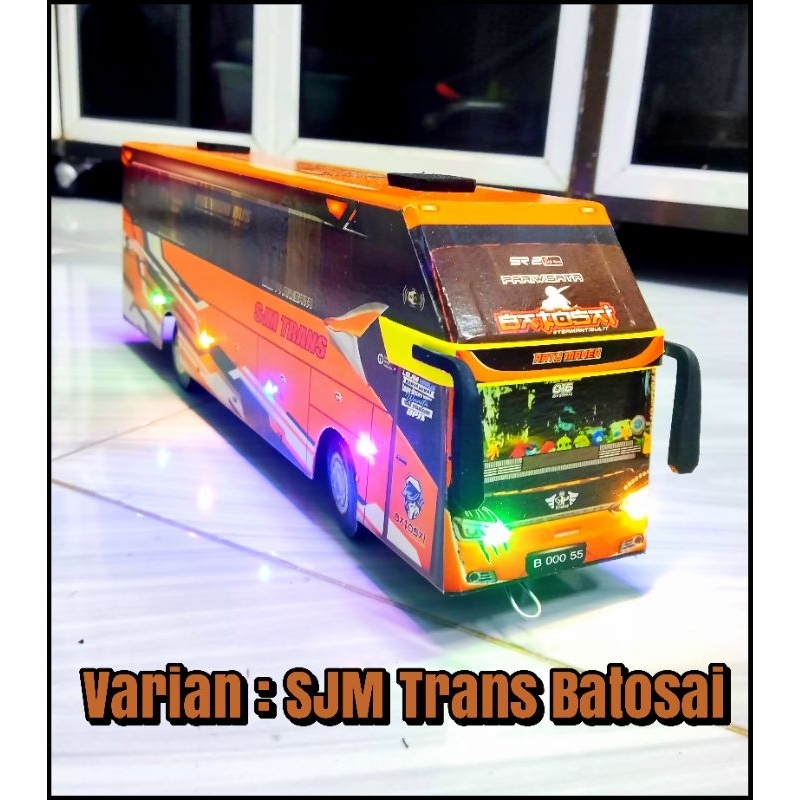 Jual Mainan Miniatur Bus Telolet Basuri Full Lampu | Shopee Indonesia