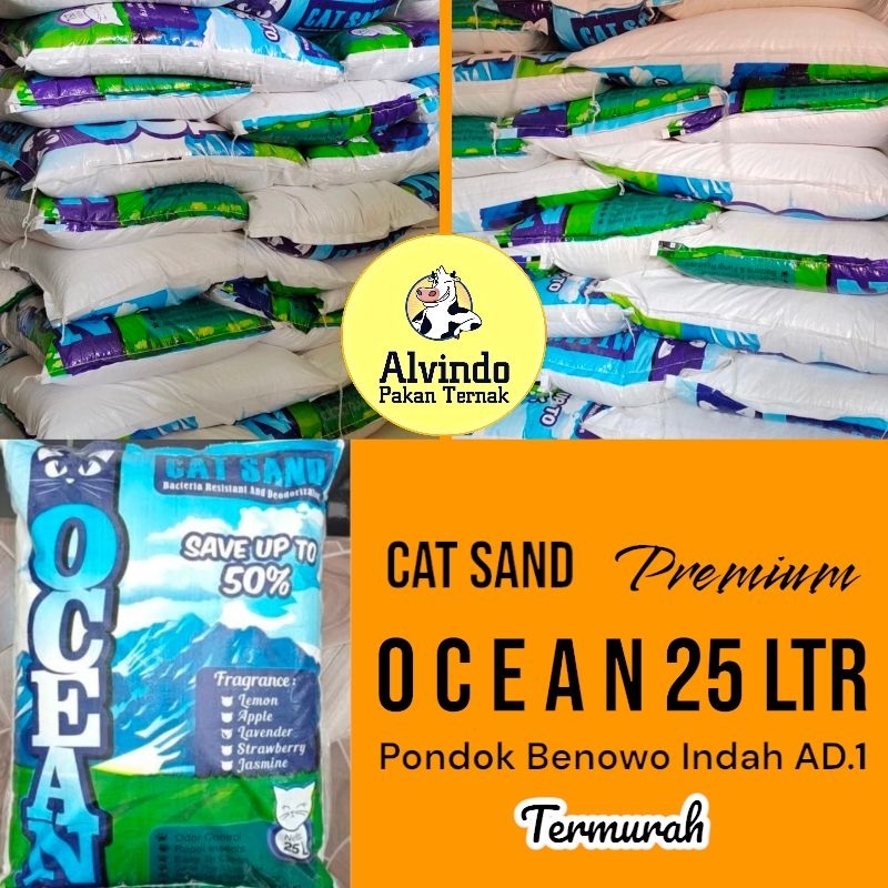 Jual OCEAN 25L Pasir Kucing OCEAN 25Ltr Gumpal Wangi TERLARIS TERMURAH ...