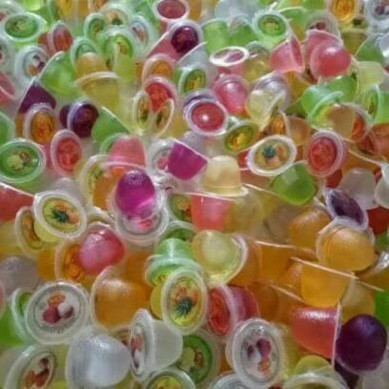 Jual INACO JELLY Mix Fruit Agar Jely Nata De Coco Kiloan isi kemasan 60 ...