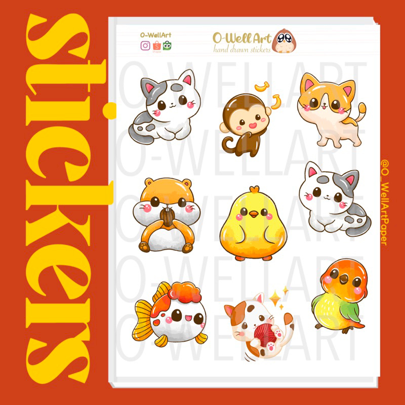 Jual Stiker Hewan Lucu - Sticker Cute Animals - Stiker Jurnaling ...