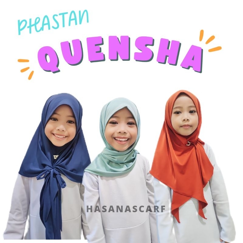 Jual Hijab QUENSHA pashtan segitiga anak jersey premium M 5-10HN ...