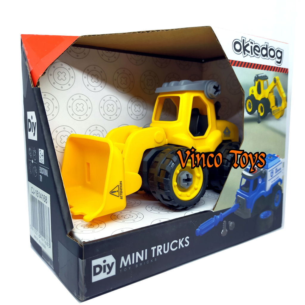Jual Truk bongkar pasang OKIEDOG DIY MINI TRUCK fire truck dump truck ...