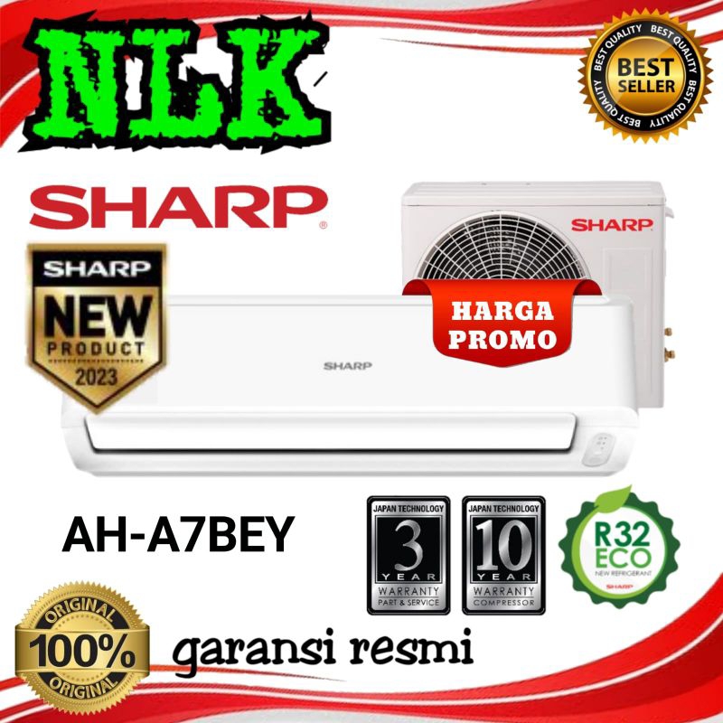 Jual AC SHARP AH - A7BEY GARUDA SERIES 3/4PK AC SHARP R32 AH -A 7 BEY + PASANG INSTALASI ...