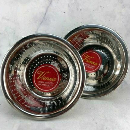 Jual Vienna Baskom Lubang Stainless Tirisan Saringan Buah Sayuran 30cm ...