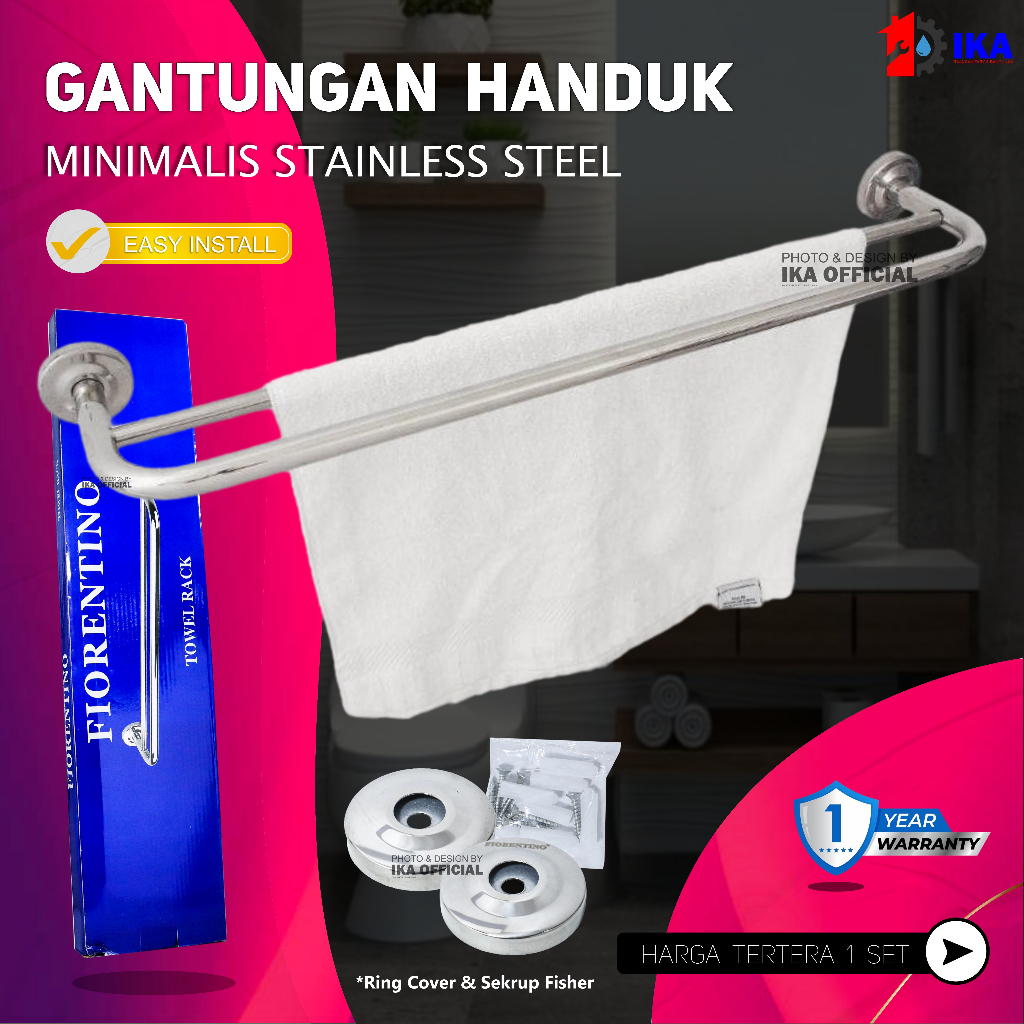 Jual Gantungan Handuk dan Baju 2 Susun Tempel Dinding Bahan Stainless ...