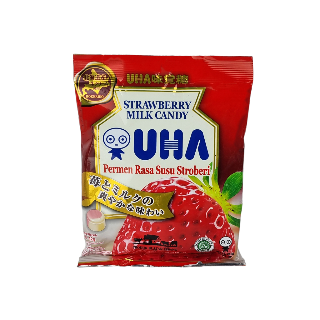Jual UHA Milk Candy 42gr - Permen Rasa Susu Green Tea/Strawberry ...