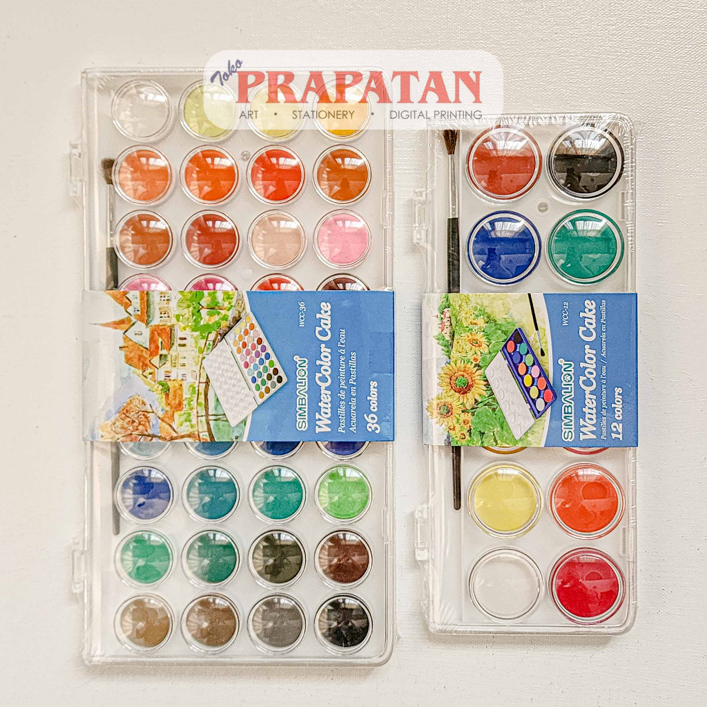 Jual Simbalion Watercolor Cake Set | Cat Air Set | Shopee Indonesia