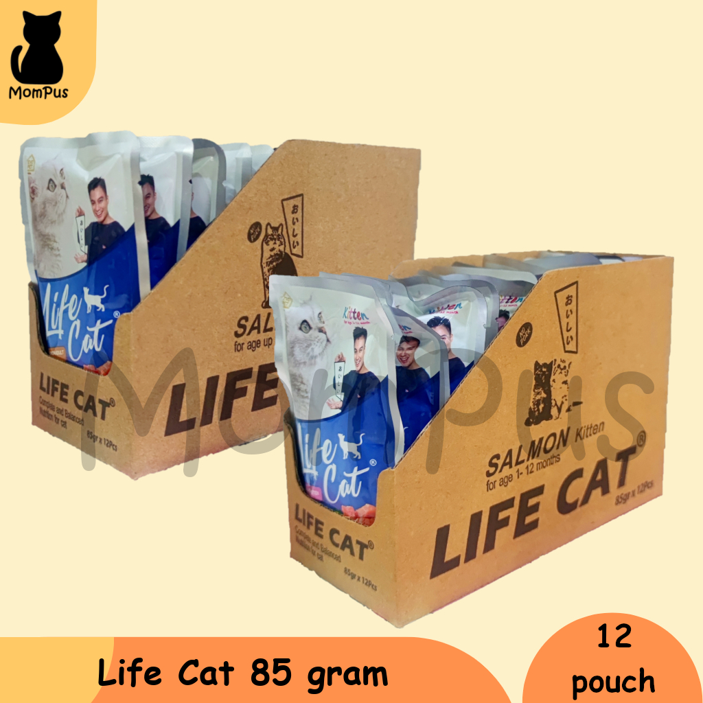 Jual Life Cat Pouch KITTEN ADULT Paket 12pcs Sachet Wet Food Makanan ...