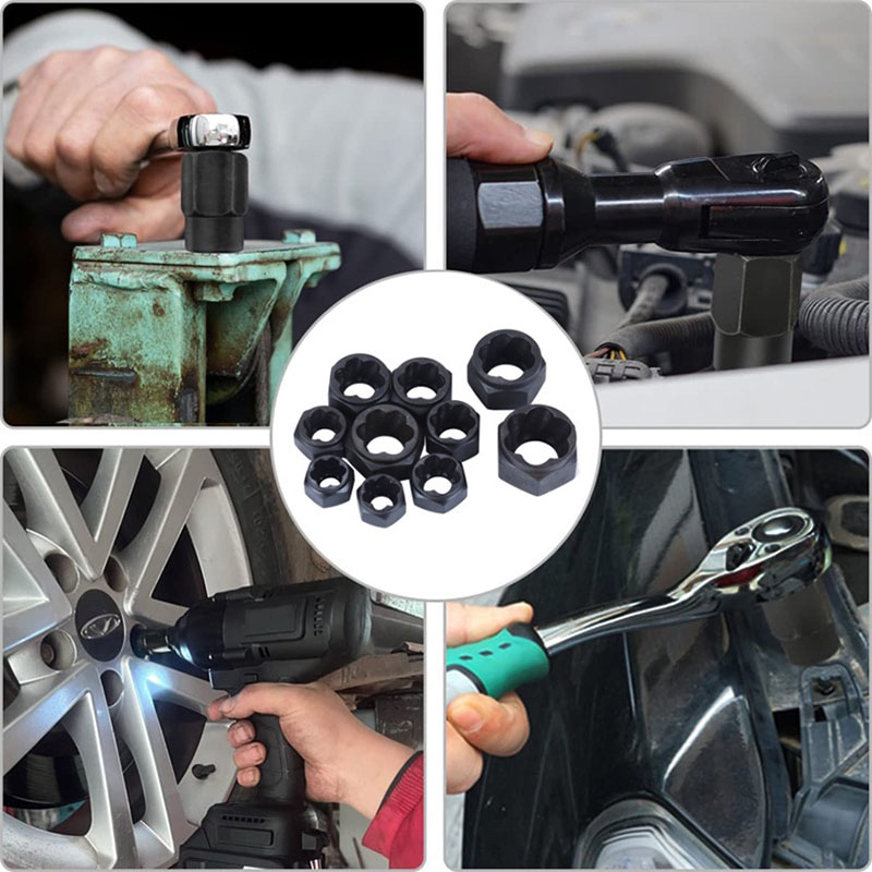 Jual Bolt Nut Remover Extractor Pembuka Baut Mur Rusak Dol 9mm-19mm 10 Pcs Set | Shopee Indonesia