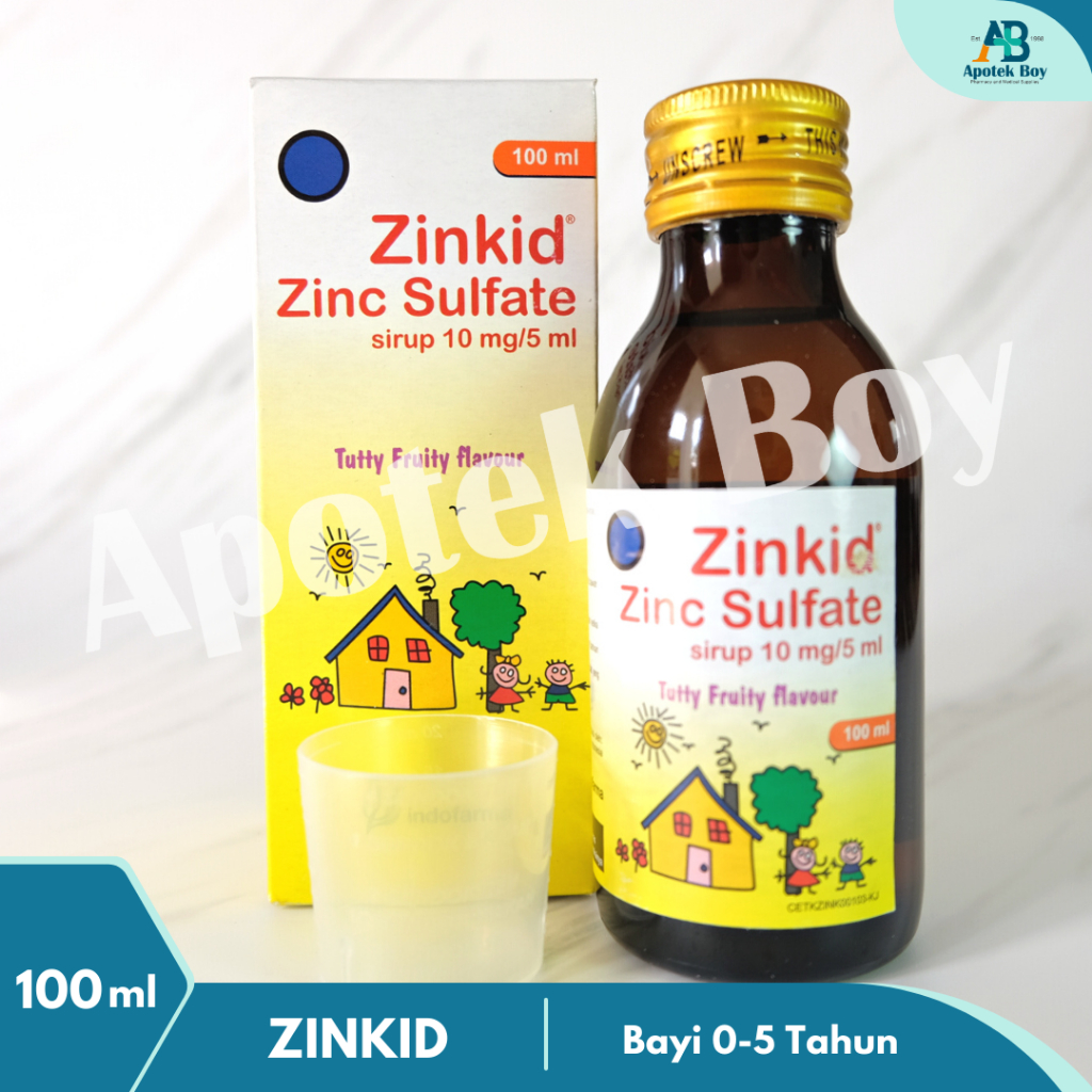 Jual ZINKID SYRUP | SIRUP ANTIDIARE PADA ANAK | 100 ML | SYRUP 10 MG/ 5 ...