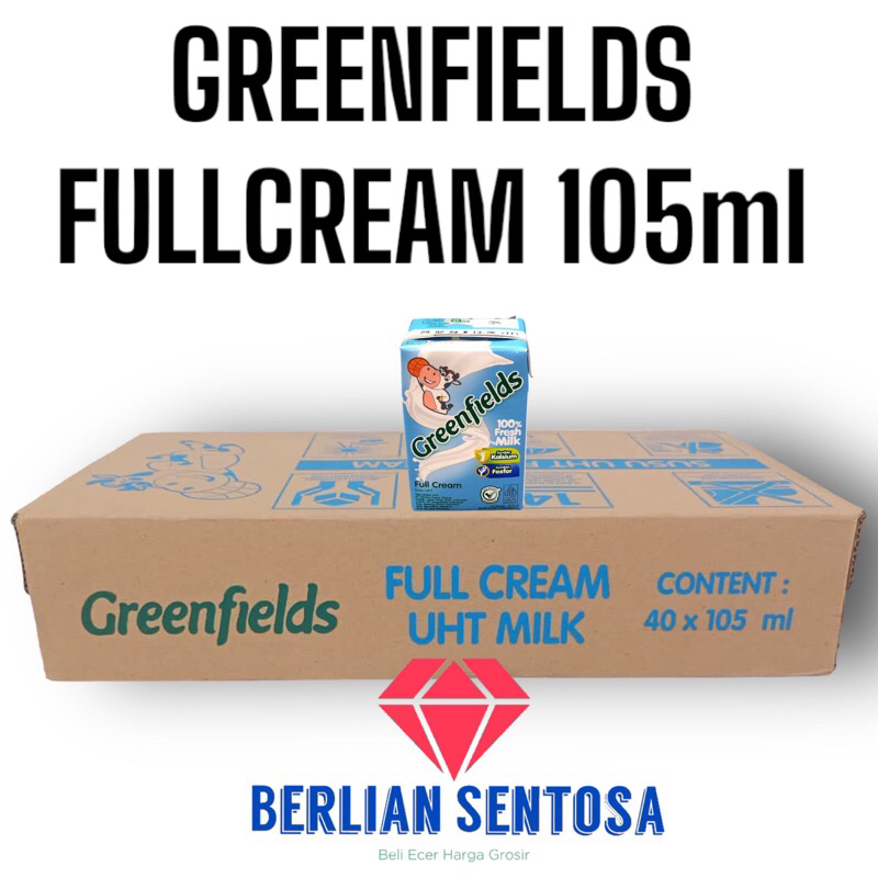 Jual susu greenfields 105ml full cream | Shopee Indonesia