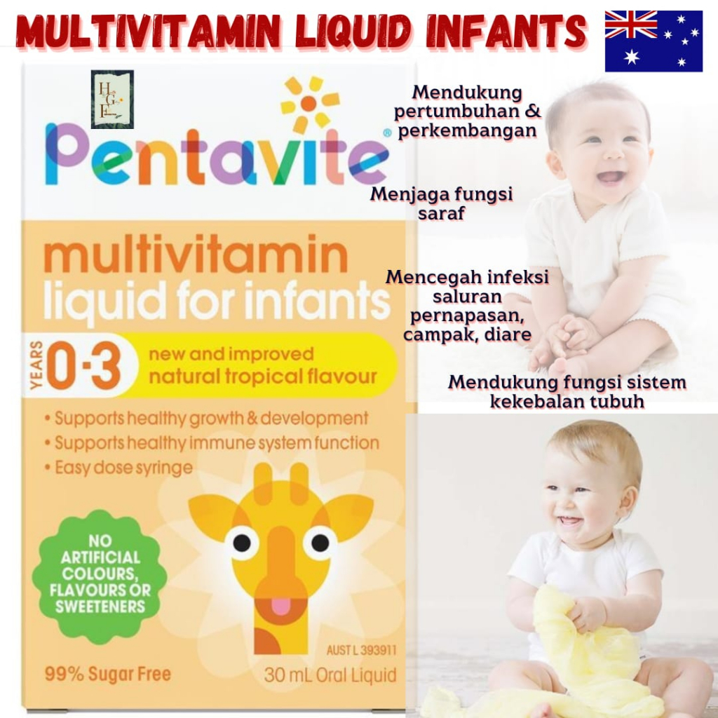 Jual Pentavite Multivitamin Liquid For Infants 30ml Tropical Flavour ...