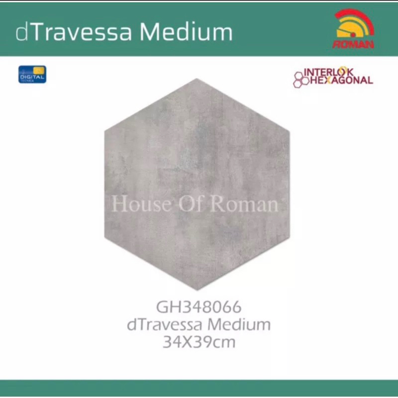 Jual Keramik Roman Hexagonal dTravessa/Keramik Teras Segienam/Lantai ...