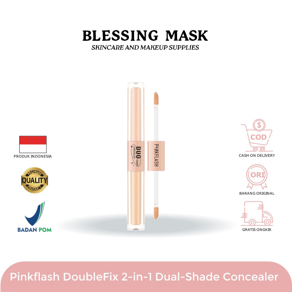 Jual PINKFLASH DoubleFix 2-in-1 Dual-Shade Concealer Full Coverage ...