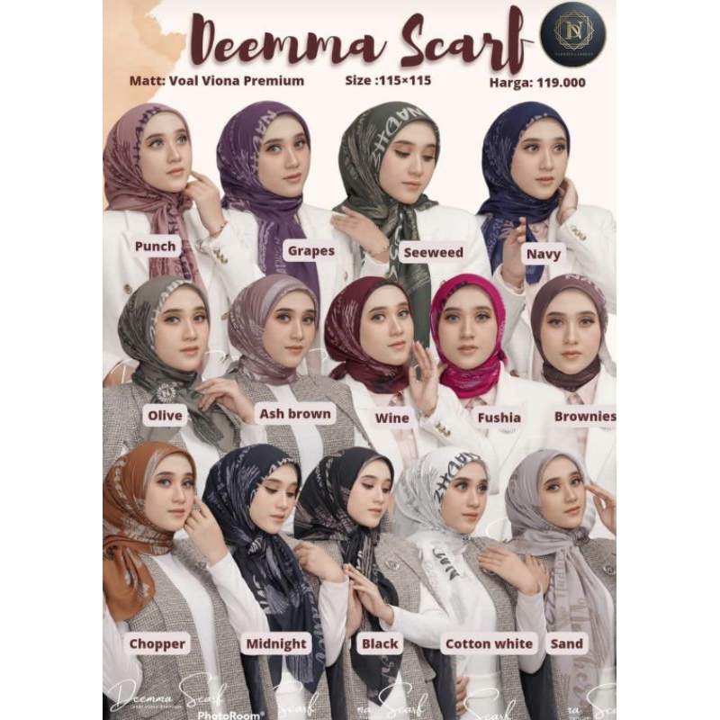 Jual DEEMMA SCRAF BY NADHEERA LUXURY | SEGI4 SCRAF MOTIF BAHAN VOAL ...