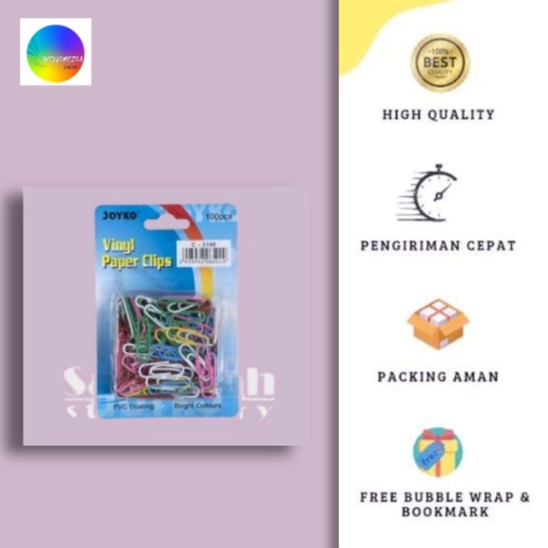 Jual Paper Clips Warna Joyko C-3100 / Clip C 3100 / Klip Penjepit ...