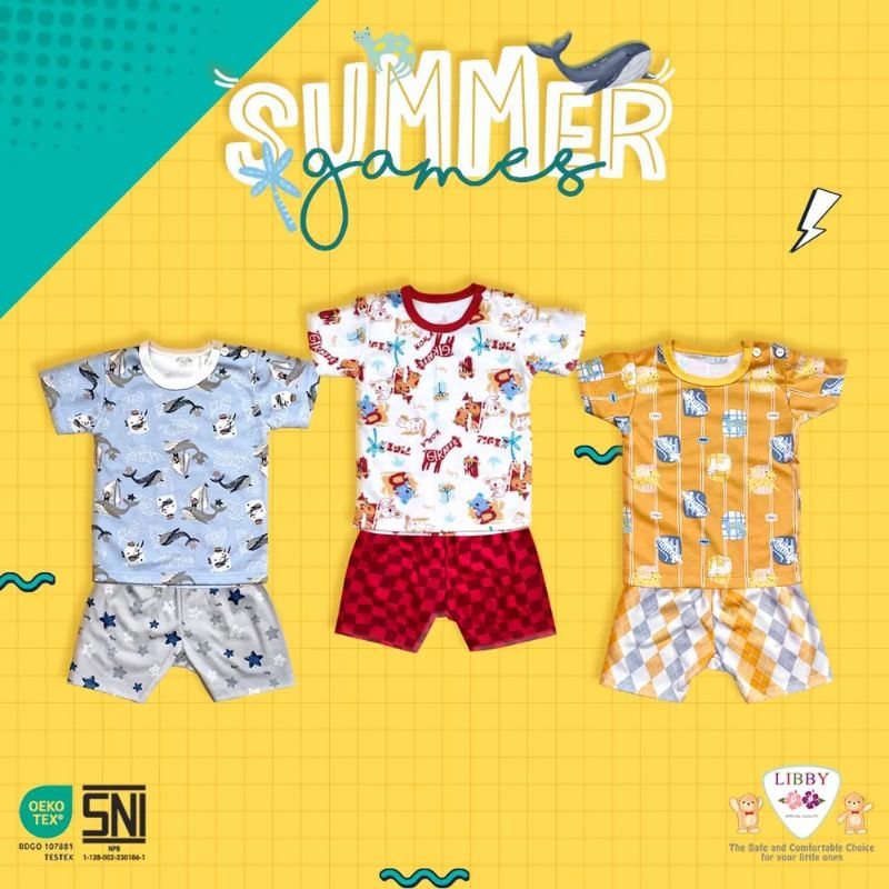 Jual Libby Baby Summer Games Set Pendek Size M Estimasi usia Anak 6 ...