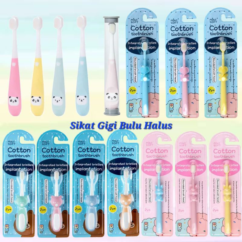 Jual Sikat Gigi Bayi Anak Bulu Lembut Mini Cotton Soft Baby Kids ...