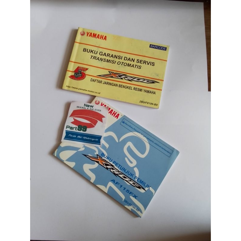 Jual buku petunjuk pemilik service yamaha xride x ride original ...