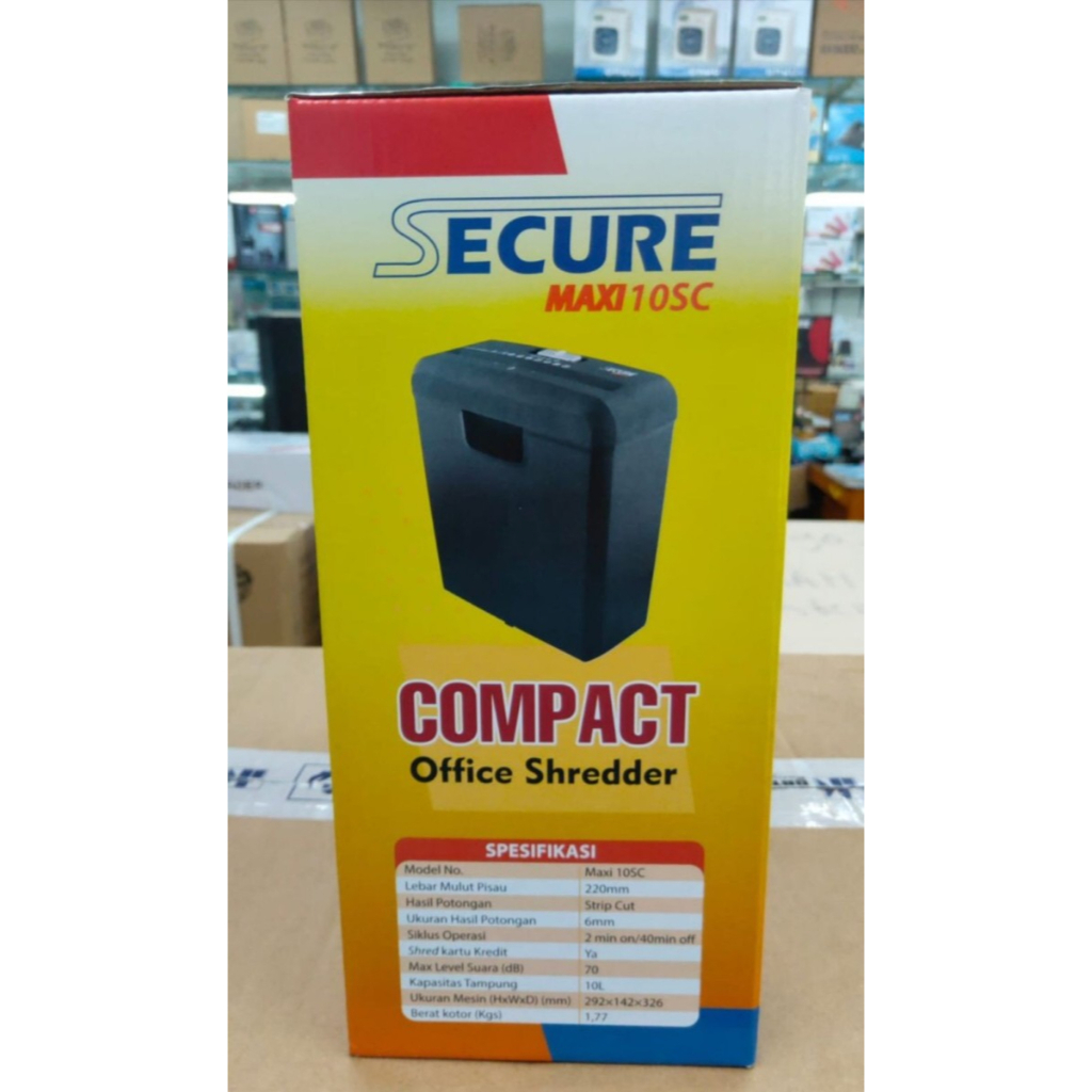 Jual Secure Maxi 10SC Paper Shredder Mesin Penghancur Kertas | Shopee ...