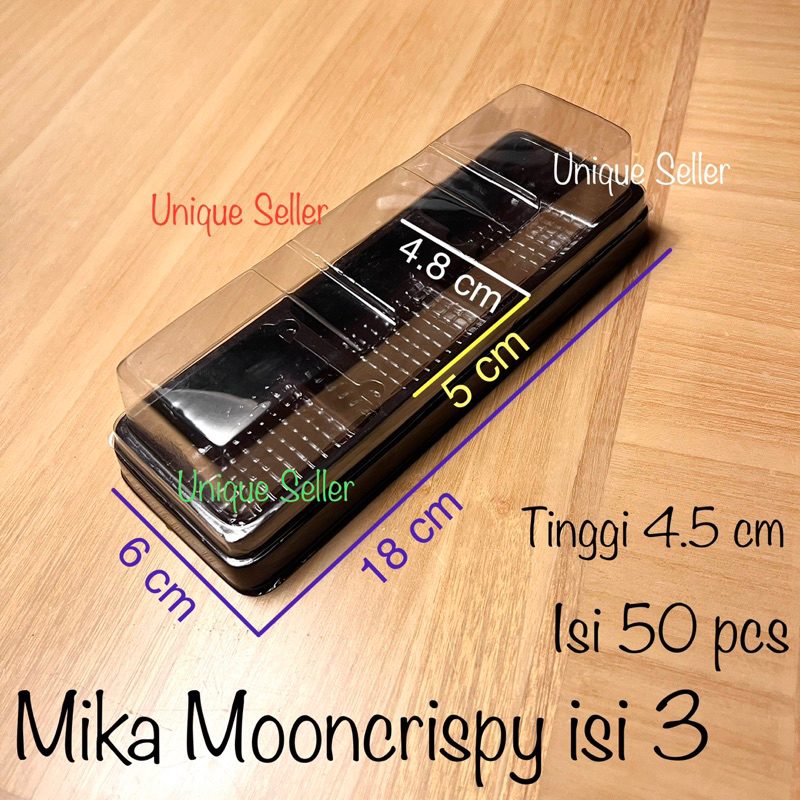 Jual [Isi50] Mika Kue Mochi Mooncake Mooncrispy Sekat 3 / Mika Moon Cake isi 3 / Mika Moon ...