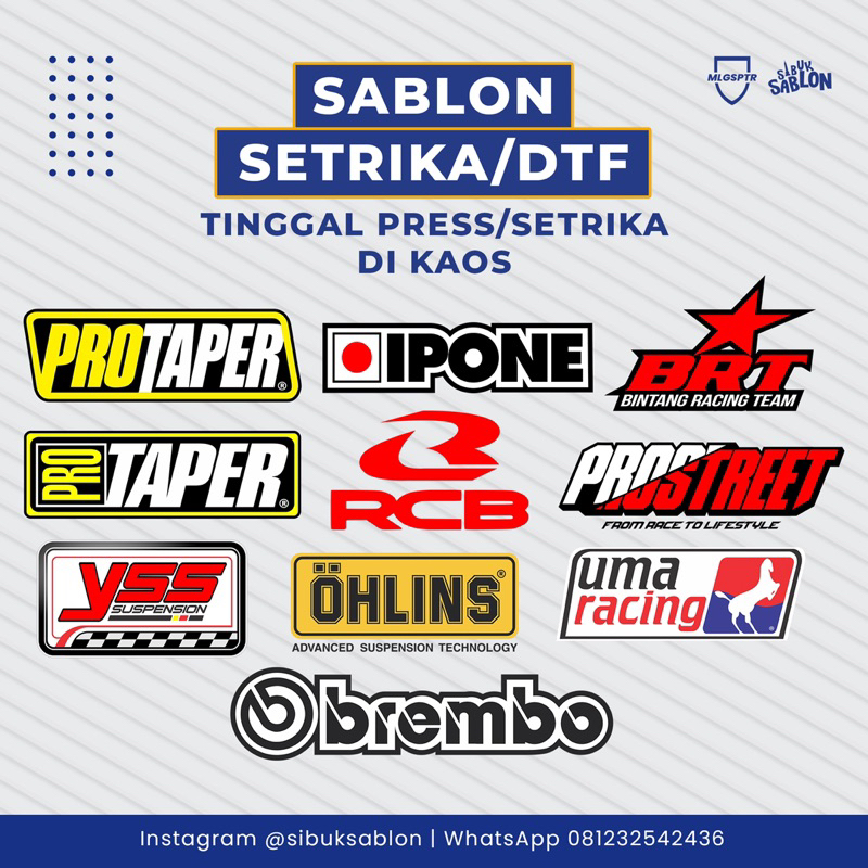 Jual SABLON STIKER / SETRIKA / DTF - LOGO SPONSOR RACING | SIBUK SABLON ...