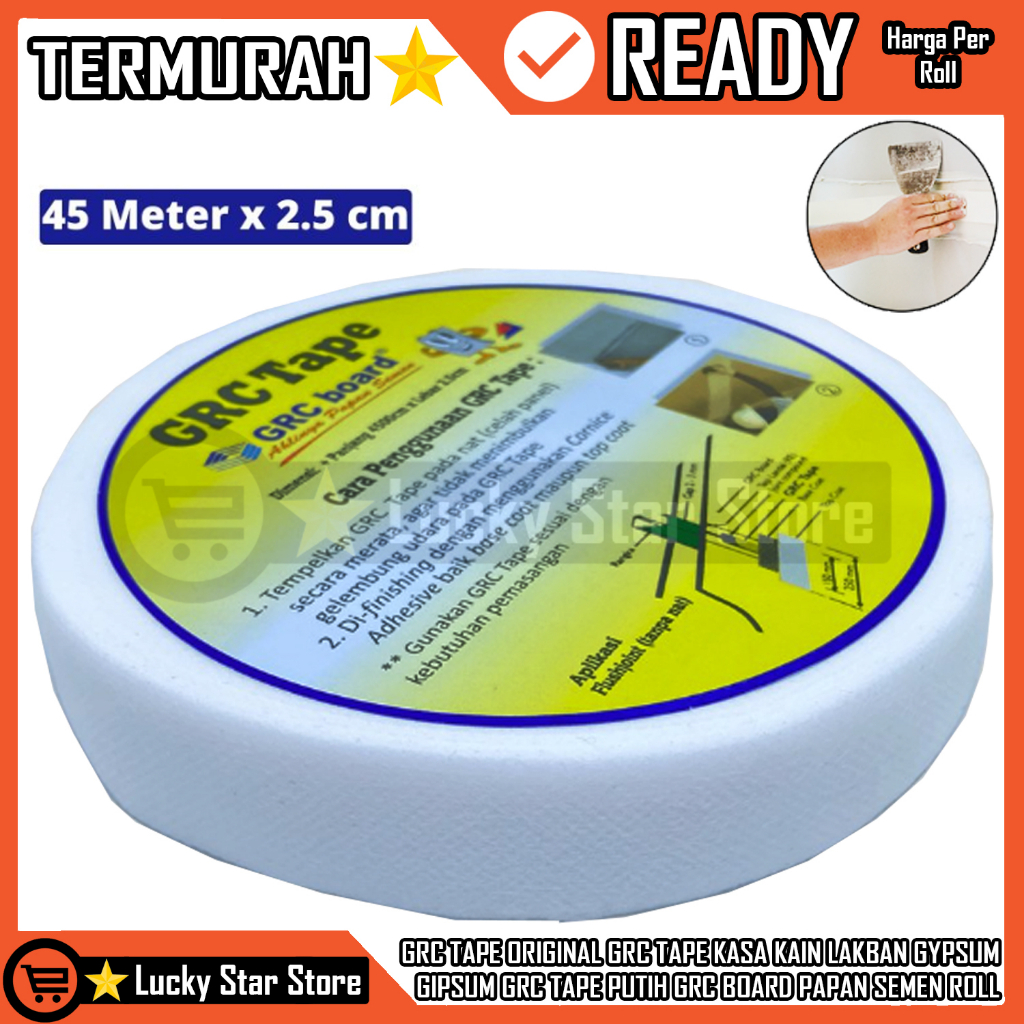 Jual GRC TAPE ORIGINAL GRC TAPE KASA KAIN LAKBAN GYPSUM GIPSUM GRC TAPE ...