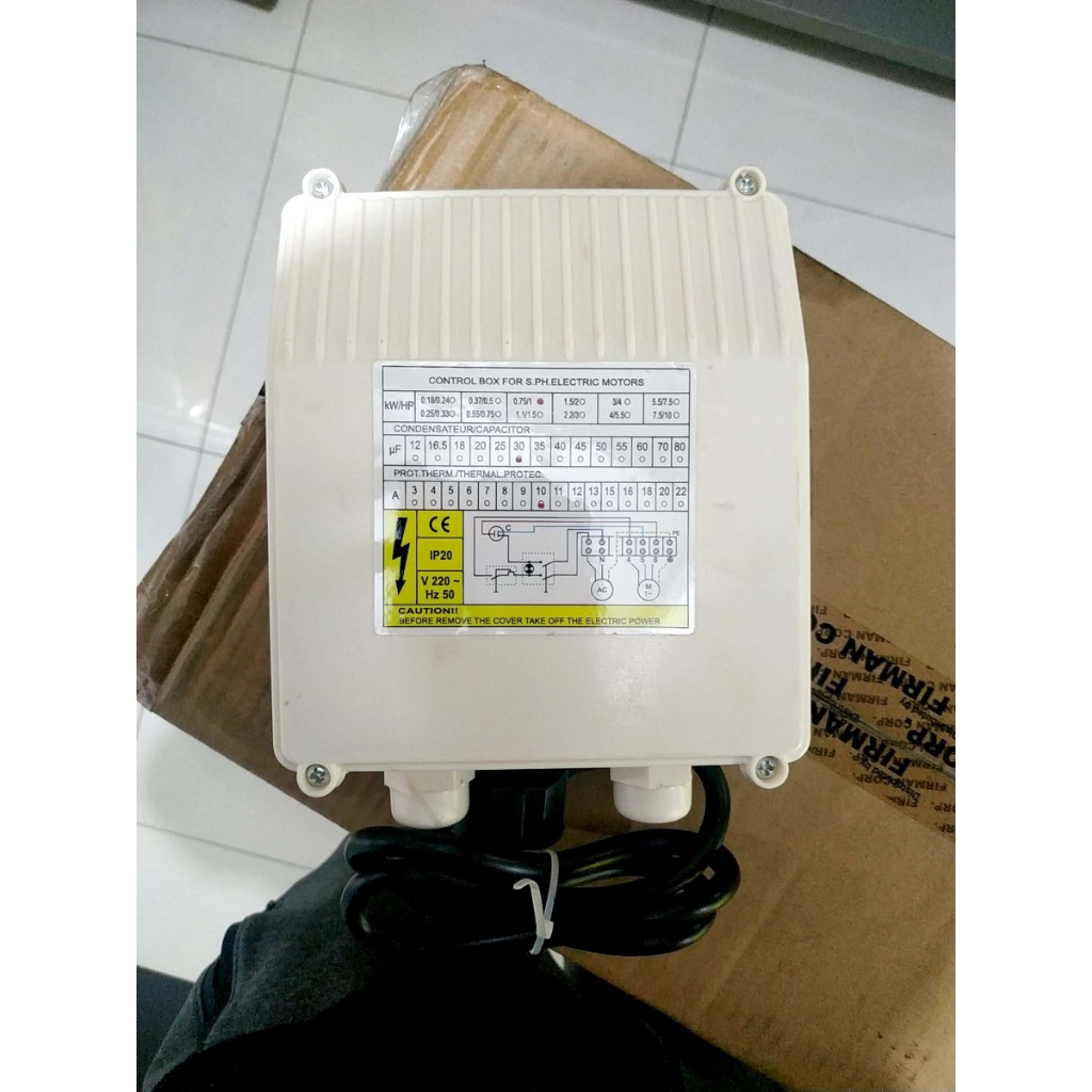 Jual Control box pompa submersible Firman 1 HP / 0,75KW / 30UF ...